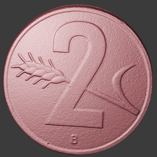 🇨🇭 Switzerland, 2 Cents, Number Side, 3D Scan・Fichier STL pour ・Cults