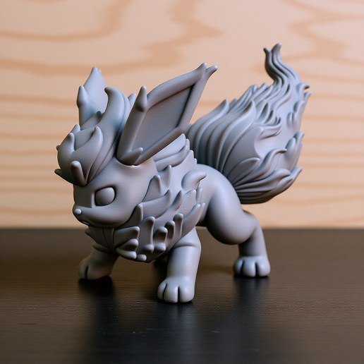 🐉 Arte de fãs de Pokémon Flareon・Arquivo STL para Impressão 3D・Cults