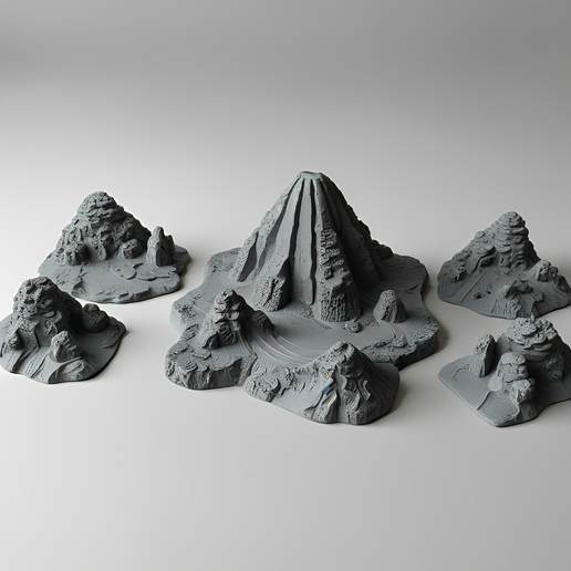 🌋 Volcanic Lava Terrain – 3D Printable Modular Scenery・ STL File for 3D ...
