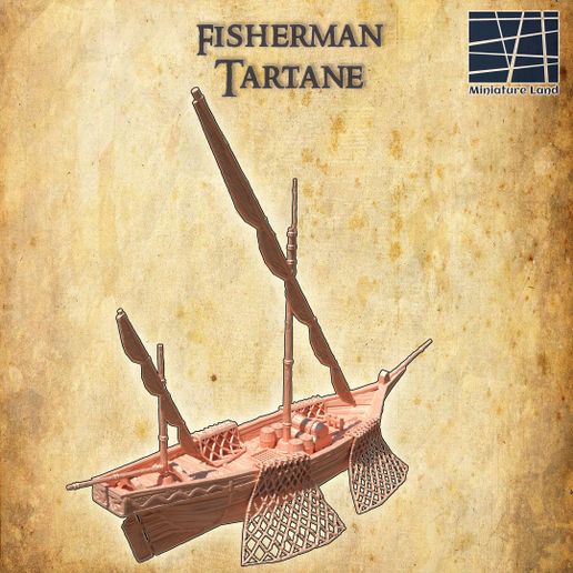 🎲 Fisherman Tartane 28 mm Tabletop Terrain・ 3D File for ・Cults
