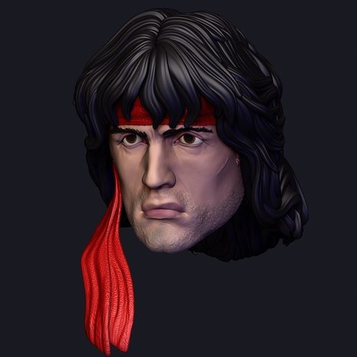 🎬 Rambo 1/12 headsculpt・ OBJ File for 3D printing・Cults