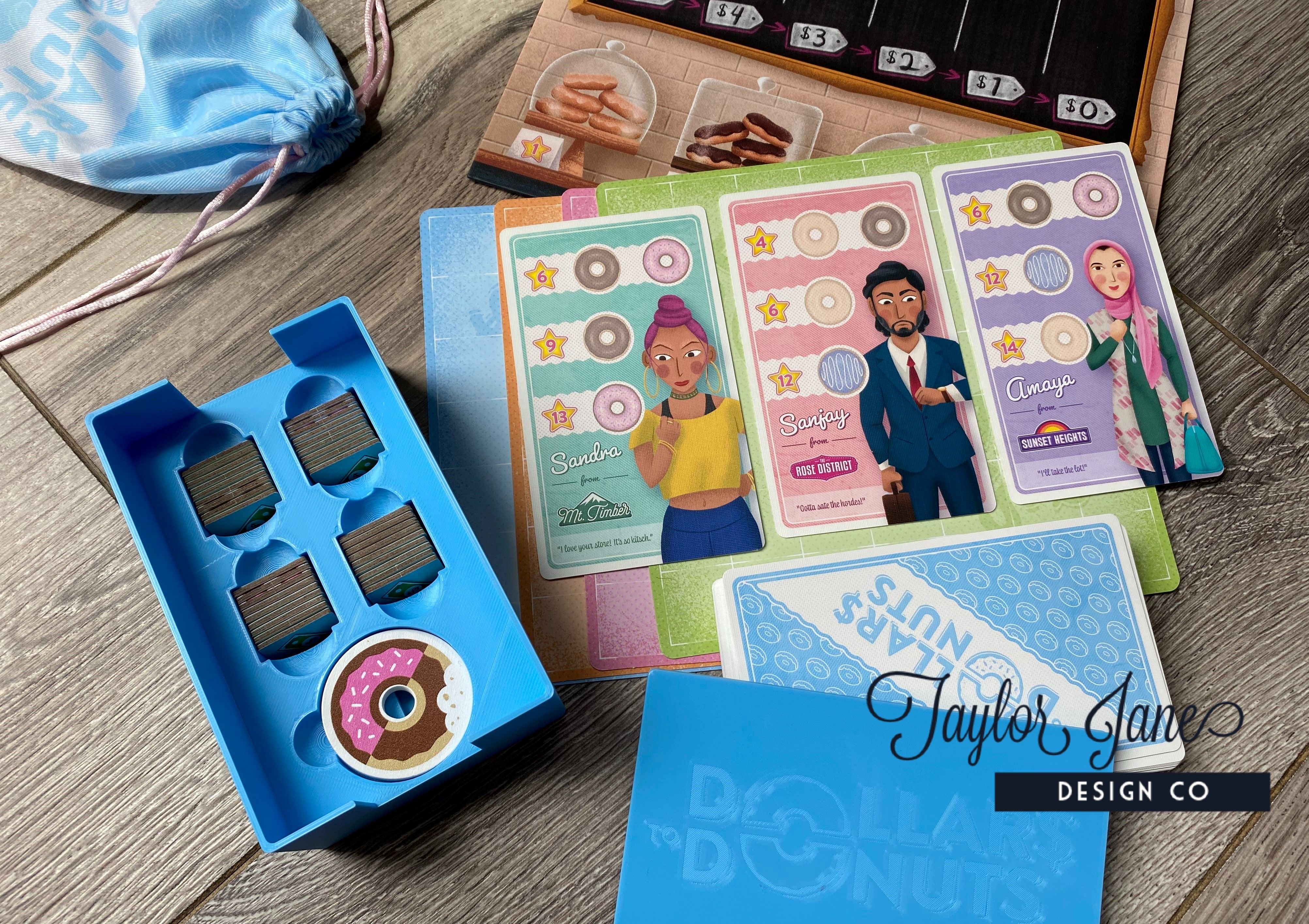 3D file Dollars to Donuts Board Game Organizer・3D print design to ...