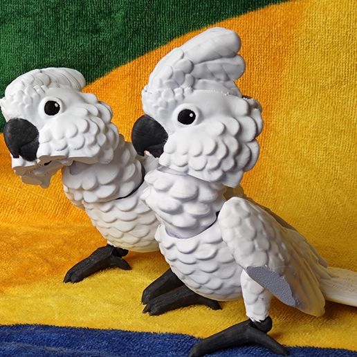 🦜 Cockatoo Articulated Figure・ STL File for 3D printing・Cults