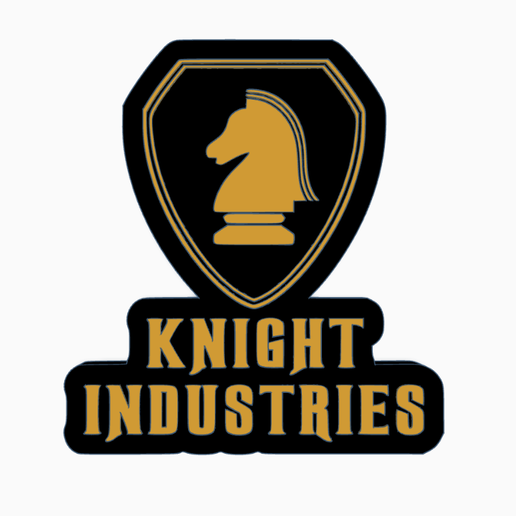 Datei STL KNIGHT INDUSTRIES (KNIGHT RIDER) Logo Display by ...