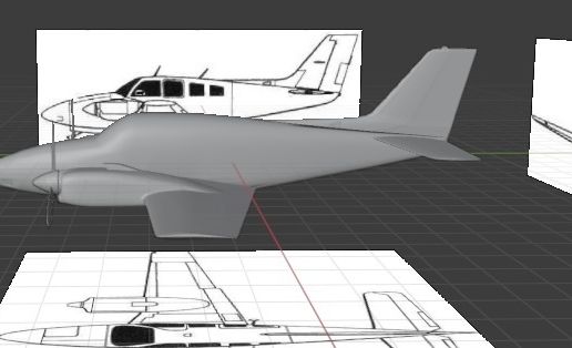 🛩️ BE58 Baron・ STL File for ・Cults