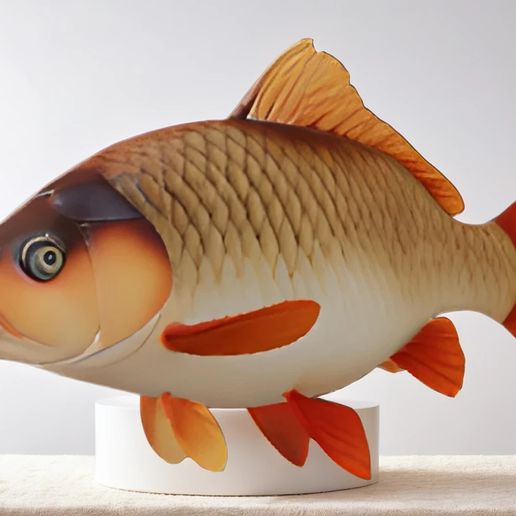 🎏 Realistic Carp 1 Fish Model – Detailed 3D Printable・ STL File for 3D ...