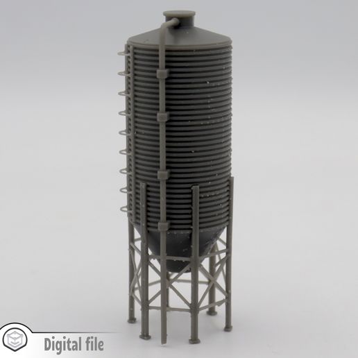 🚆 HO Agriculture silo 2 with metal structure train model・ 3D File for ...