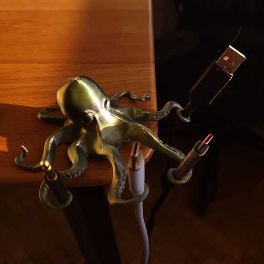 🐙 Octopus Cable Holder Organiser・ STL File for 3D printing・Cults