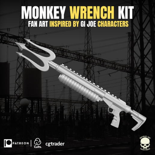 🐒 Monkey Wrench Kit 3D printable File For Action Figures・ STL File for ...