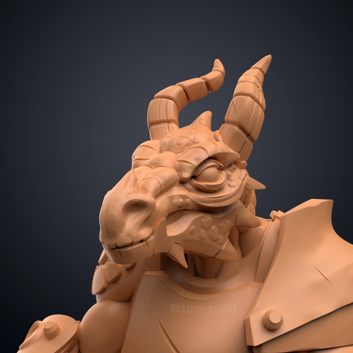 🎲 Dragonborn - Miniature・Free 3D File for ・Cults