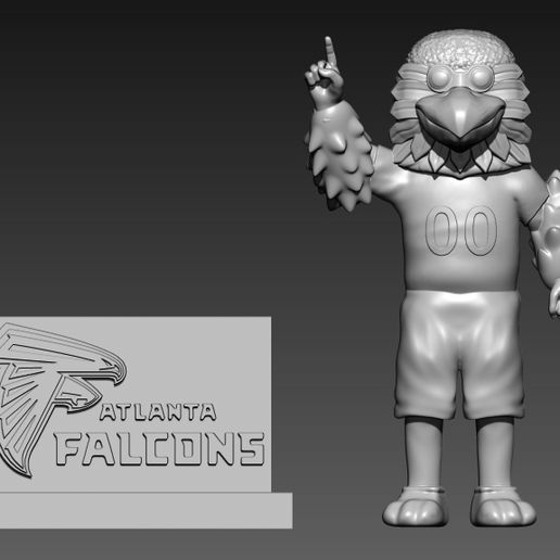 🏈 NFL - Atlanta Falcons football mascot statue - Freddie Falcon・ 3D ...