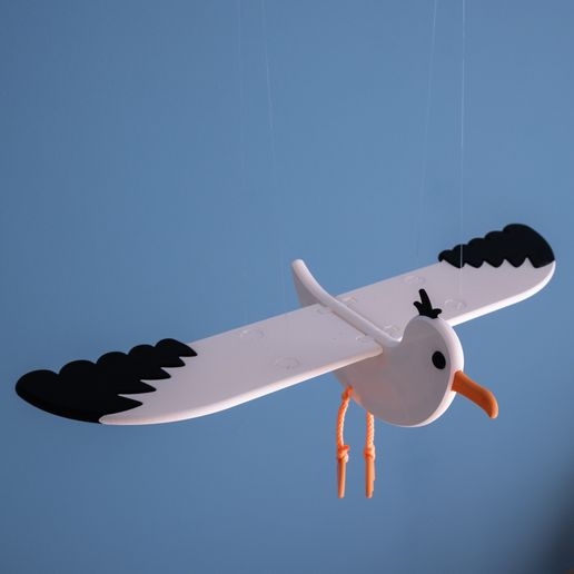 🧒 Gaetano - The swinging seagull・ STL File for ・Cults