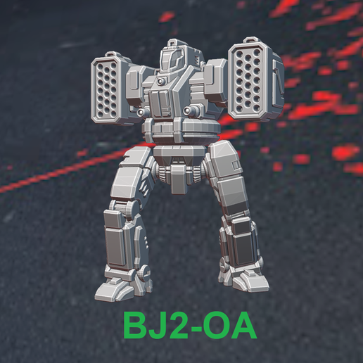 🎲 BattleTech Blackjack Omnimech BJ2-O Collection・Free STL File for 3D ...