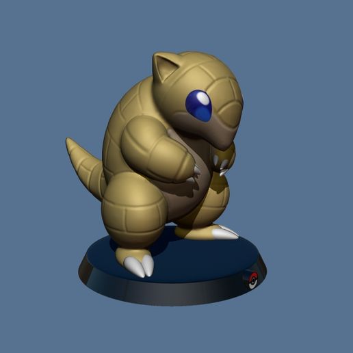 💭 Sandshrew Pokémon・Free STL File for ・Cults