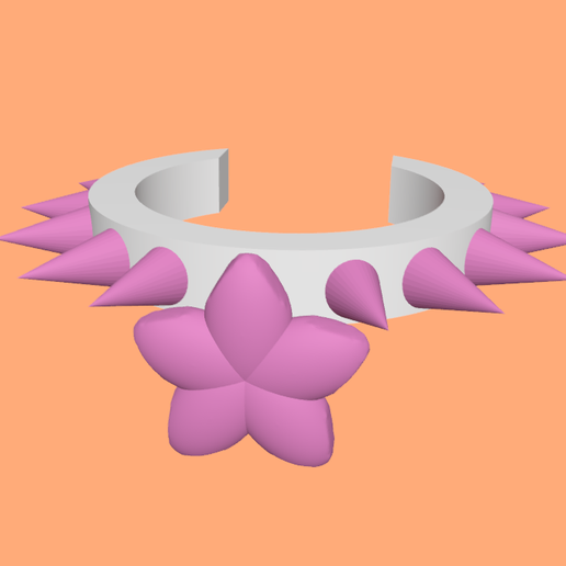 STL file Necklace 1 Spikes - Flower 1.2 / for LPS Petshop Littlest Pet ...
