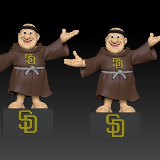⚾ MLB - san diego padres mascot statue - 3d Print・ 3D File for 3D ...