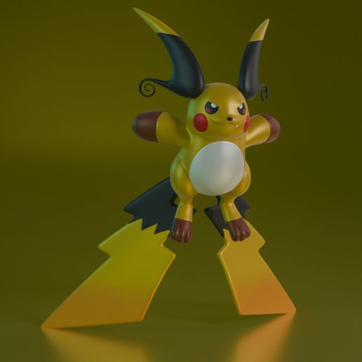 🐉 026 mega raichu x・ 3D File for 3D printing・Cults
