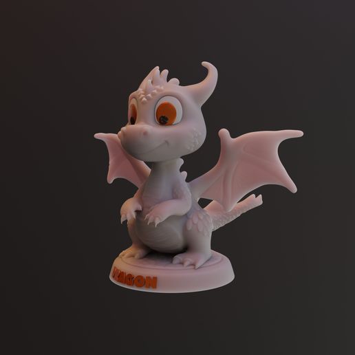 STL file Cute Dragon 🐉 ・3D print design to download・Cults