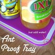 Free STL file Ant Proof Tray 🐜 ・3D printing idea to download・Cults