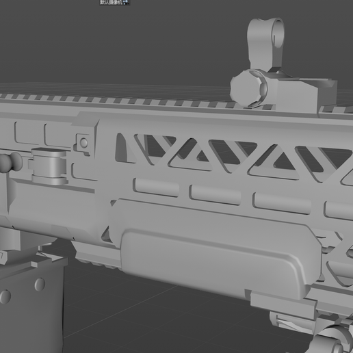OBJ file Belgian FN Evolys light machine gun digital model material 🔫 ...