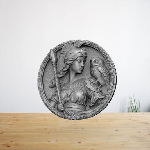 🏛️ Young Athena Wall Mount – Greek Goddess of Wisdom・ STL File for 3D ...