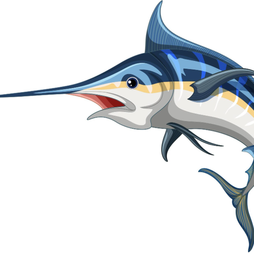 🐠 Marlin fish・ STL File for 3D printing・Cults