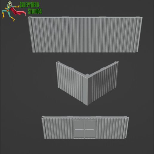 🎲 Modern 28mm Scale Warehouse Wall Set STL – Modular Industrial Terrain ...
