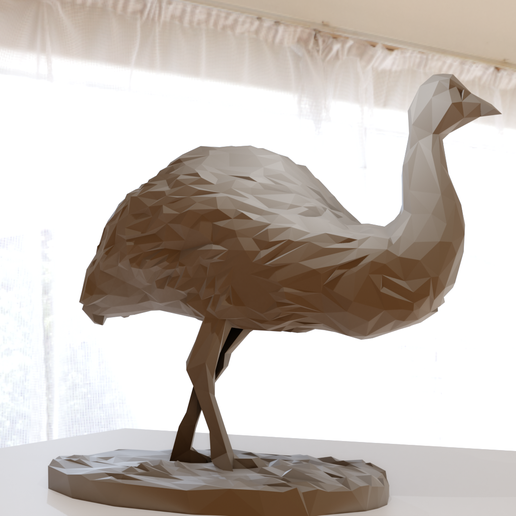 🐦 emu low poly stl・ STL File for 3D printing・Cults