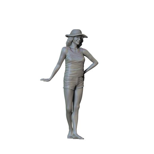 👩 N2 woman from 60s and 70s posing with car・ STL File for 3D printing・Cults