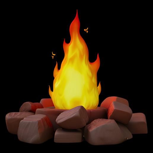 bonfire background cartoon