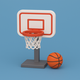 🏀 Mini Basketball Hoop with Stand and Ball・ STL File for 3D printing・Cults