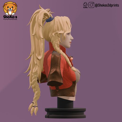 👤 Gemma Bust Monster Hunter Wild・ STL File for 3D printing・Cults