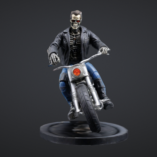 STL file Terminator figure on Harley Davidson 🏍️ ・3D printing idea to ...