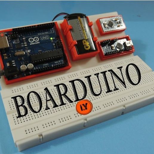 Free Stl File Boarduino Arduino All In One Breadboard Stand・object To Download And To 3d Print
