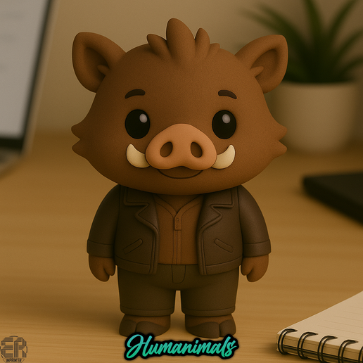 🐗 Boar - Humanimals Collection・ 3D File for 3D printing・Cults