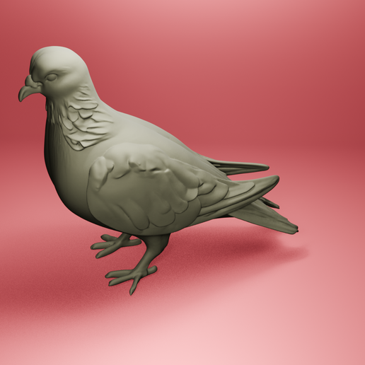 🐦 Stylized Pigeon 3D Model STL - Minimalist Urban Bird for 3D Printing ...
