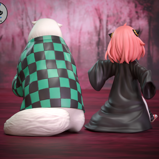 🎨 Anya Forger X Demon Slayer - Anime Figure for 3D printing・ 3D File ...