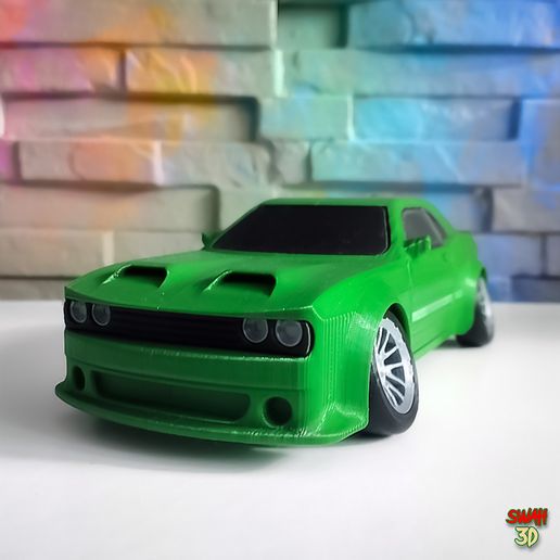 🚗 AMERICAN MUSCLE CARS - Dodge Challenger・ STL File for 3D printing・Cults