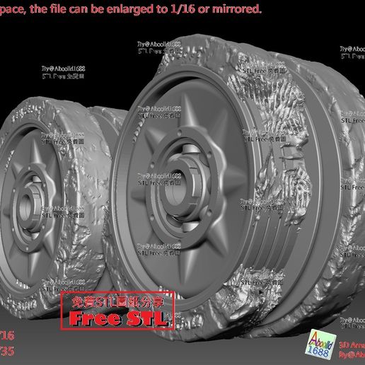 🛞 Panzer IV Wheel Units Broken version.(STL-35-16)・Free STL File for 3D ...