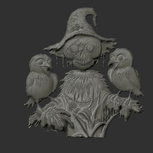 🐦 crowman with crow・ STL File for 3D printing and CNC machining - Laser ...