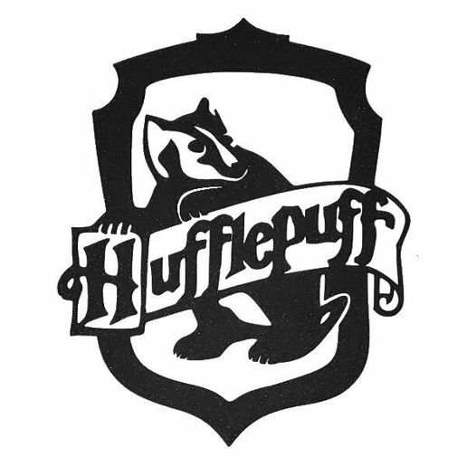 🏠 Hogwarts House Crest Silhouette Gryffindor Hufflepuff Ravenclaw ...