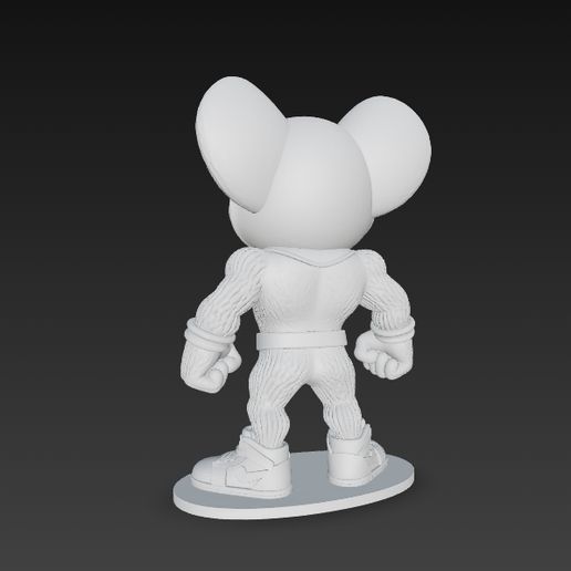 🐁 Stylized Knit Mickey Mouse Figure – Muscular and Aggressive ...