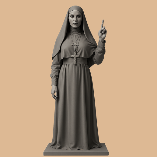 ⛪ Sister Sancta – Gothic Nun Statue STL 3D Printable Model・ STL File ...