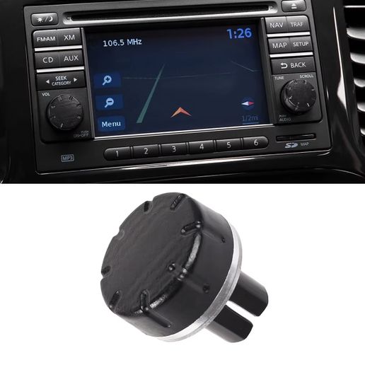 Archivo STL Radio Knob Button Volume Stereo Tuner For NISSAN QASHQAI-JUKE-X-TRAIL-NOTE-MICRA 📻 ...