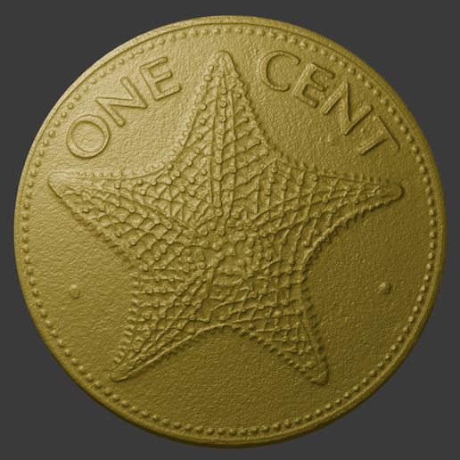STL file Bahamas, 1 Cent, Number Side, 3D SCan 🇧🇸 ・3D printable model ...