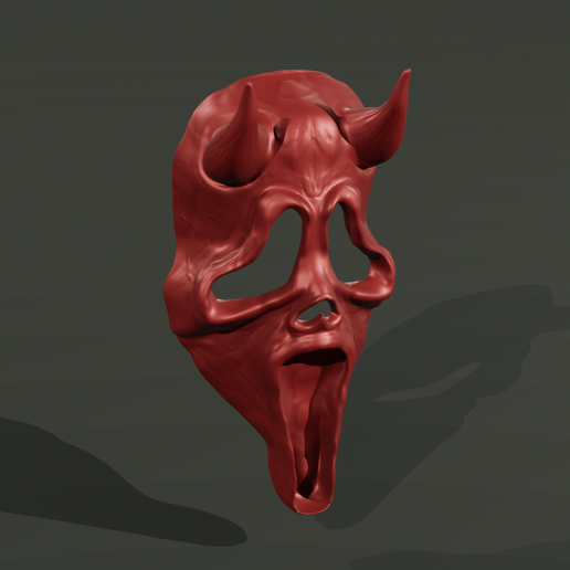 😈 DEVIL GHOSTFACE SCREAM・ STL File for 3D printing・Cults