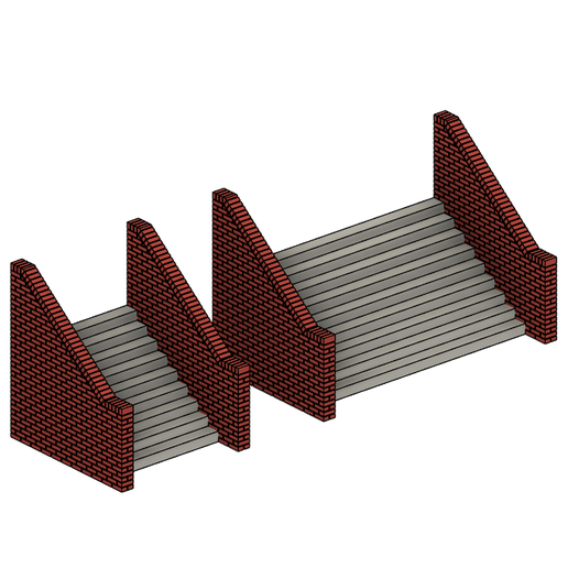 STL file Model Railway Platform Access Steps 🛤️ (OBJ)・Model to download ...
