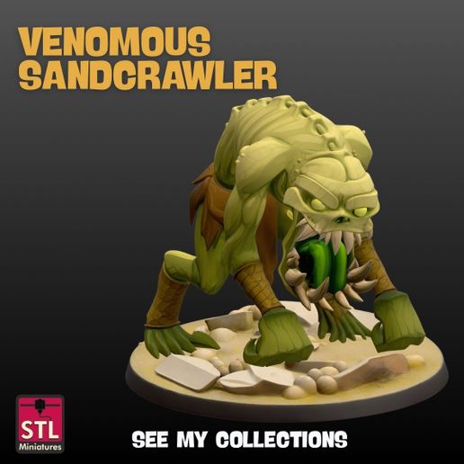 👹 Venomous Sandcrawler STL – Cartoon Monster Collectible – 3D Printable ...