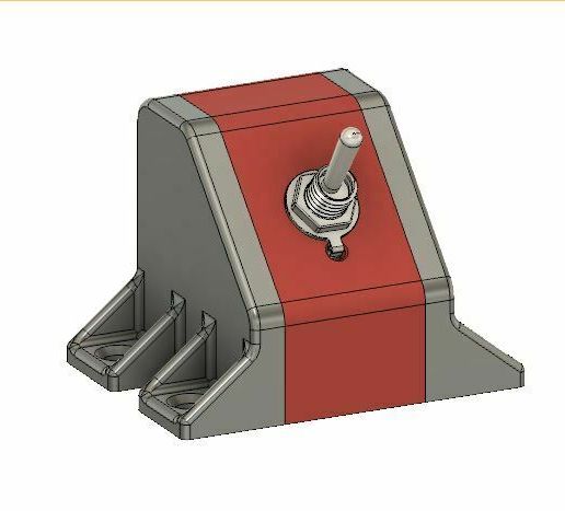 🚆 Toggle Switch Brackets 45 Degree 1-4 holes・ STL File for 3D printing ...