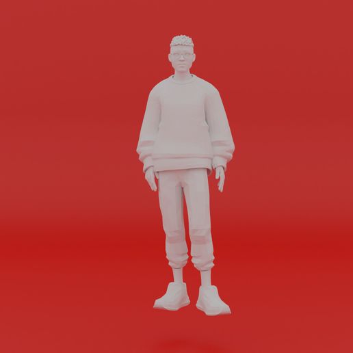 STL file Character Pose Toy Man Miniature Figure 002 👨 (OBJ)・Template ...